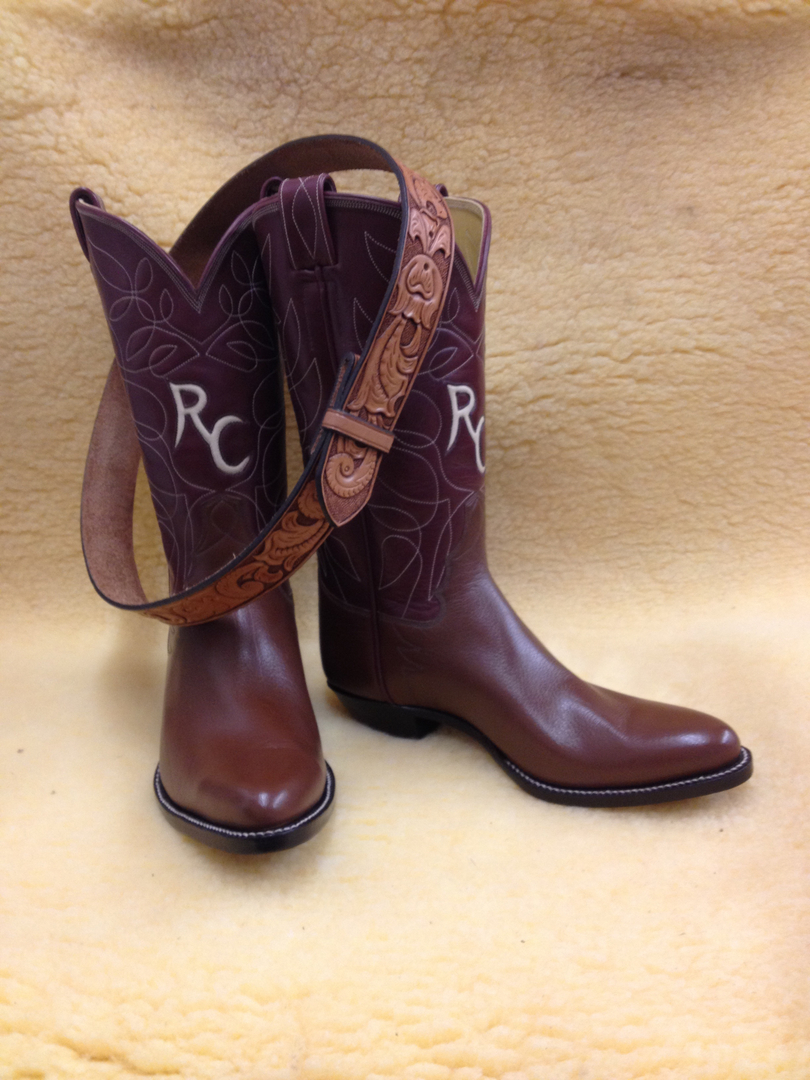 Customer also wanted a carved belt to go with his boots